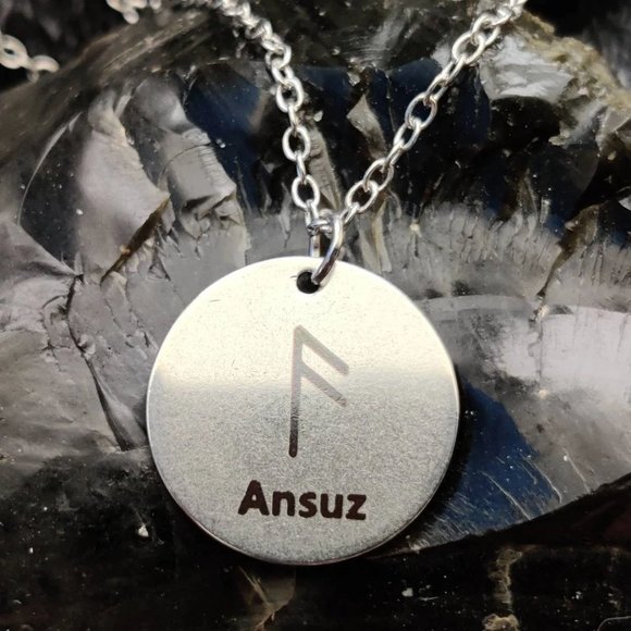 Jewelry | Ansuz Elder Futhark Rune Stainless Steel Pendant Necklace ...